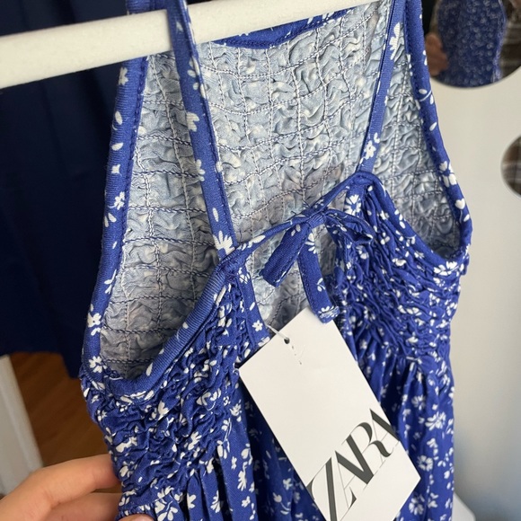 Zara | Dresses | Zara Blue Summer Dress | Poshmark
